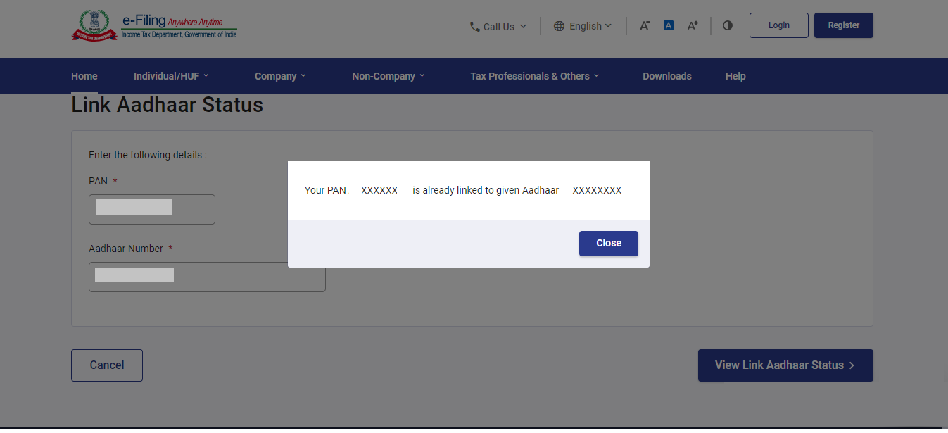 Aadhaar PAN Link Status Check How To Check Aadhaar PAN Card Link